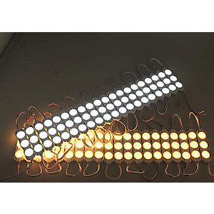 Rextin Super bright 200pcs New Model 2835 3 LED Module 120-150LM Per module Waterproof Decorative Light for Letter Sign Advertising Signs with Tape Adhesive Backside (White)