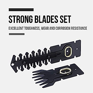 Lichamp 2-in-1 Electric Hand Held Grass Shear Hedge Trimmer Shrubbery Clipper Cordless Battery Powered Rechargeable for Garden and Lawn, CGS-7201 7.2V Grass Green