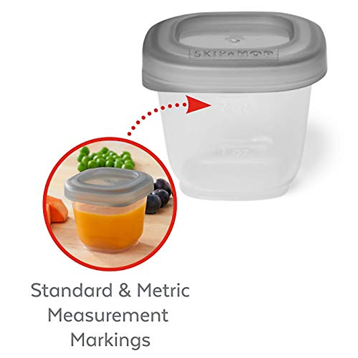 Skip Hop Baby Food Storage, Easy-Store 2oz. Containers, 3pack
