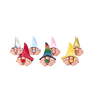 GlitZGlam Miniature Baby Gnomes 7 Pack Collection – The Adorable Baby Gnomes for The Fairy Garden That Garden Fairies Love