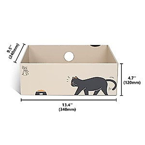 Papercat Cat Scratcher, 5 PCS in 1 Scratching pad with Box, Natural Recycled Corrugated Cardboard, Reversible for 2X Use, Kitty Refill Indoor, Brown (PC-MZB-001)