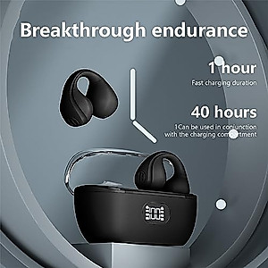 Headphones Wireless Bluetooth, Wireless Ear Clip Skeleton Conduction Headphones, Bluetooth 5.3 Waterproofs Open Ear Headphones, Bluetooth Headphones, Noise Cancelling Headphones for Sleeping,