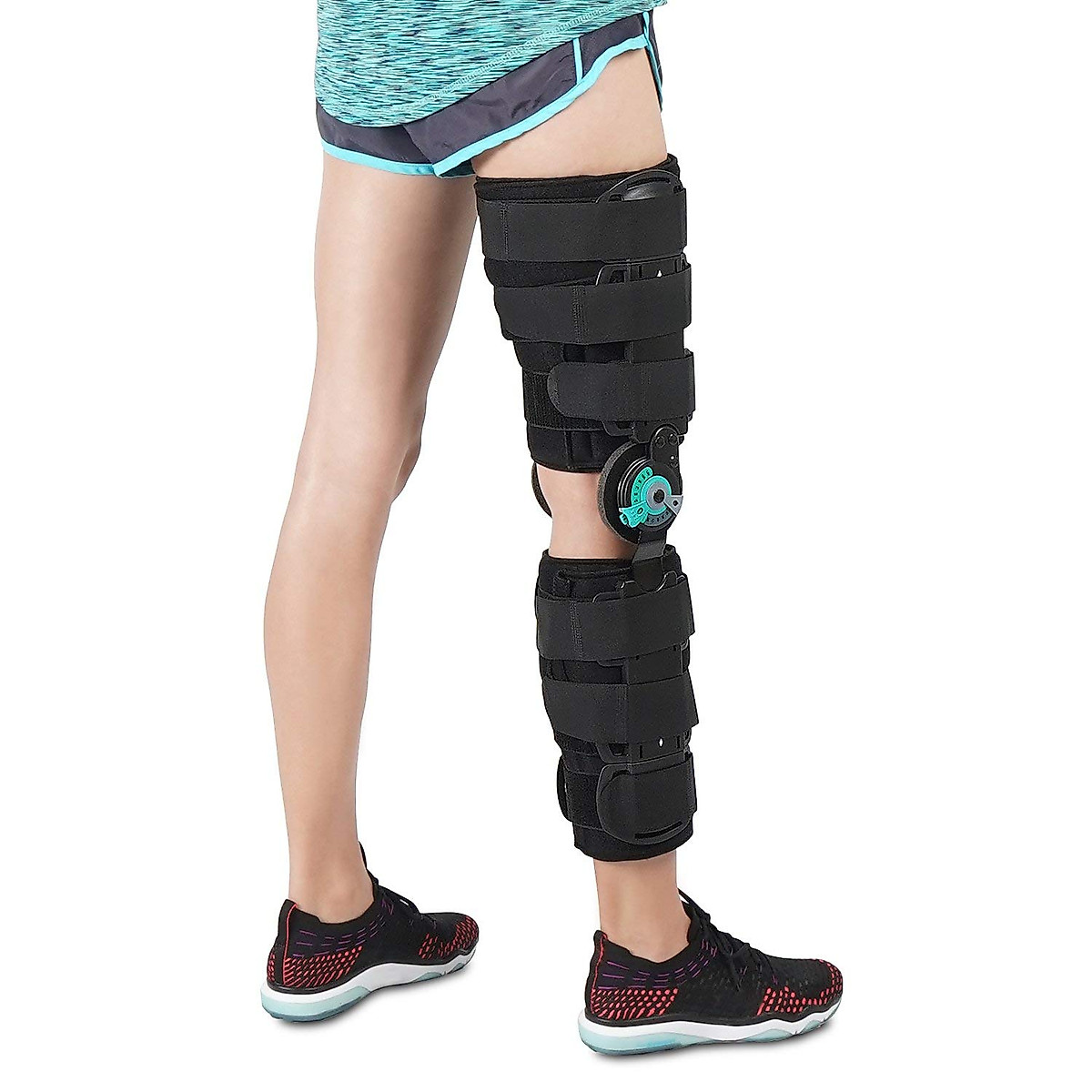 Soles Universal Hinged Knee Brace Telescoping ROM Orthosis Knee Brace, Adjustable Leg Stabilizer – Post Operative Injury Support for ACL, PCL, MCL or LCL - One Size Fits Most - Unisex