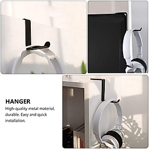 Hemobllo 1pc Headphone Hook Headphone Desk Hook Headphone Hanger Hook Headphone Stand Mount Computer Stand for Desktop Tower Desktop Computer Stand Door Metal Wall-Mounted Wall Clip