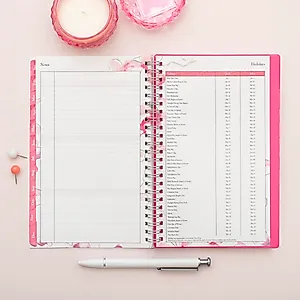 Blue Sky 2023 Weekly and Monthly Planner, January - December, 5" x 8", Clear Pocket Cover, Wirebound, Orchid (142084)