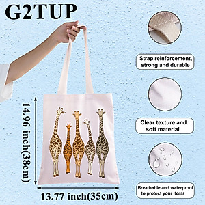 G2TUP Giraffe Tote Bag Giraffe Lovers Reusable Grocery Bag Giraffe Animal Birthday Gift (Giraffe Tote Bag)