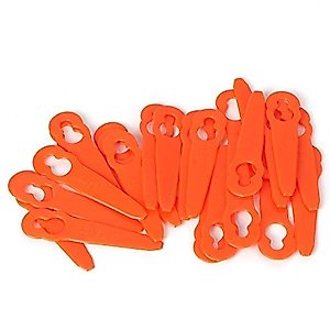 Mower Cutter Blades, 24 Pcs Plastic Cutter Blades Replacement for Stihl PolyCut 2-2 Garden Lawn Mower Trimmer Mower Cutter Blade Plastic Machine Trimming Blades Motor Brush Trimmer Parts Kit
