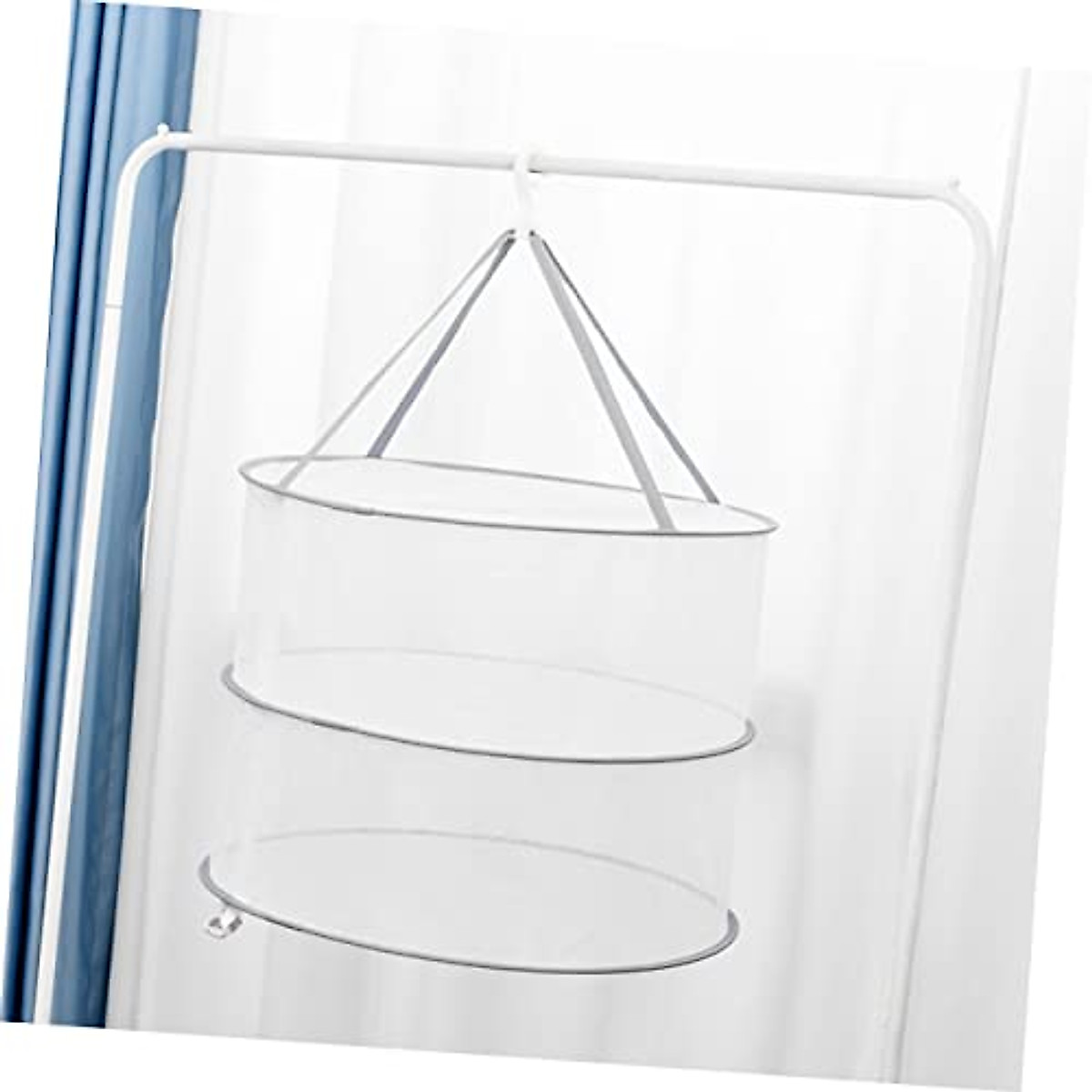 Alipis 2pcs Double Clothes Basket Collapsible Laundry Drying Rack c fold Towels Foldable Laundry Rack Towels Drying Hanger Underwear Drying Hanger Foldable Cloth Dryer Towels Drying net