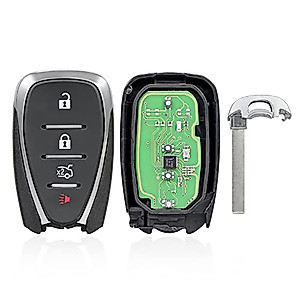 ANGLEWIDE Car Keyless Entry Remote Key Fob Replacement for 2016-2021 for Chevy Malibu for Chevy Camaro for Chevy Cruze Xl8 System (HYQ4EA) 4 Buttons-1 pad