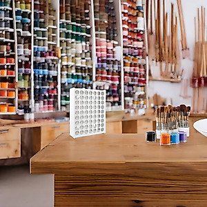 Acrylic Paint Organizer Craft Paint Storage Organizer for Apple Barrel, Folkart,2oz Craft Paints, Wall-mounted-63Holes