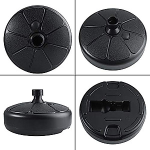 DEWIN Umbrella Base - Patio Umbrella Base Stand For Weights Plastic Replacement Parts, Umbrella Stand,Fillable Mobile Umbrella Base, Plastic Outdoor Patio Yard Garden Round Shape Water Stand