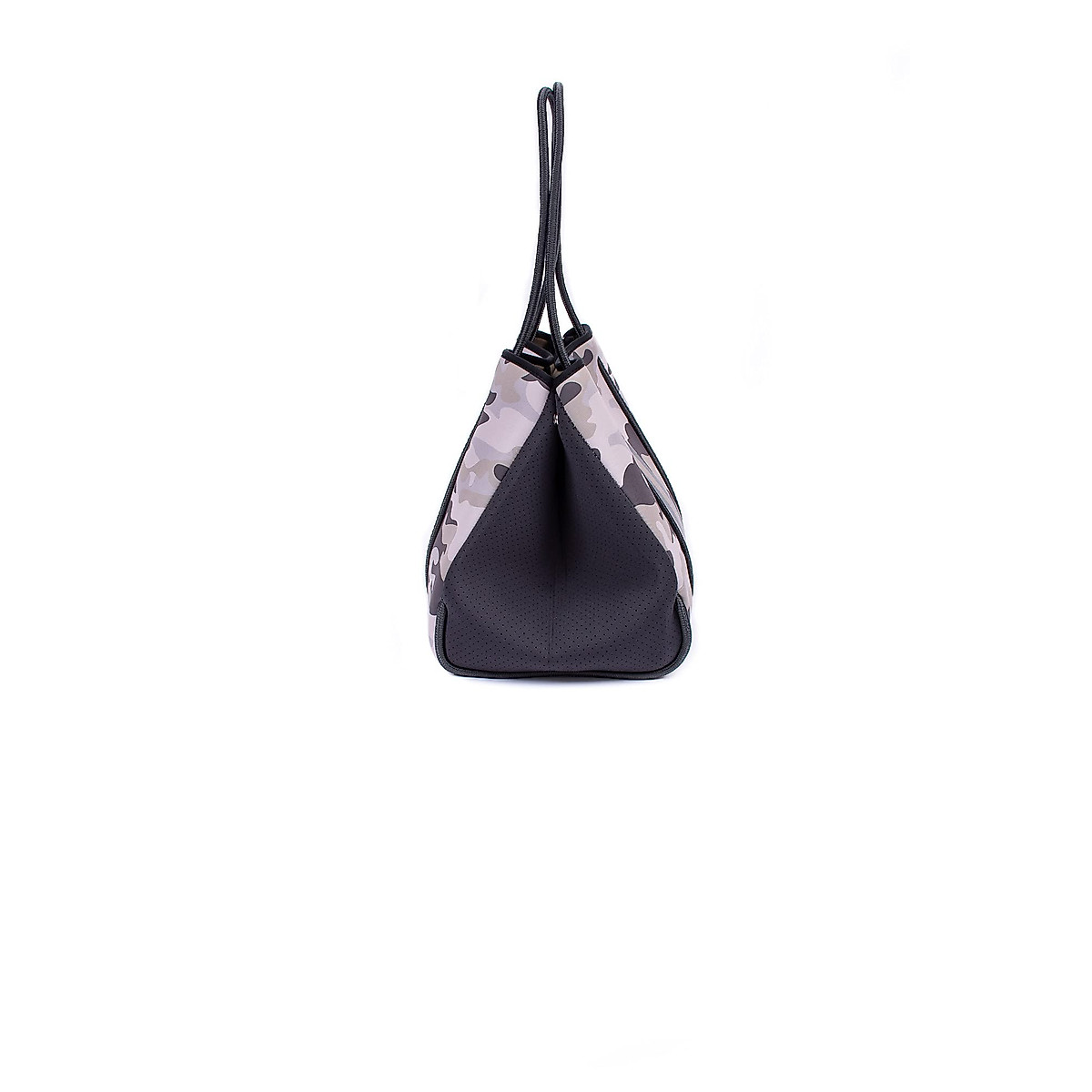 Greyson Safari Tote by Haute Shore, Green Camo W/Black & Gold Stripe, One size