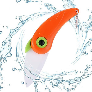 TOPINCN Ceramic Paring Knife Mini Kitchen Fruits Vegetable Ceramic Folding Handle Pocket Knife Camping Knives Cutting Tools 4 Colors (Red)