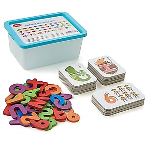 LiKee Alphabet Flash Cards Wooden Letter Puzzle ABC Sight Words Matching Games Counting Board Preschool Educational Montessori Toys for Toddlers Boys Girls 3+ Years (36 Cards& 37 Wood Pieces)