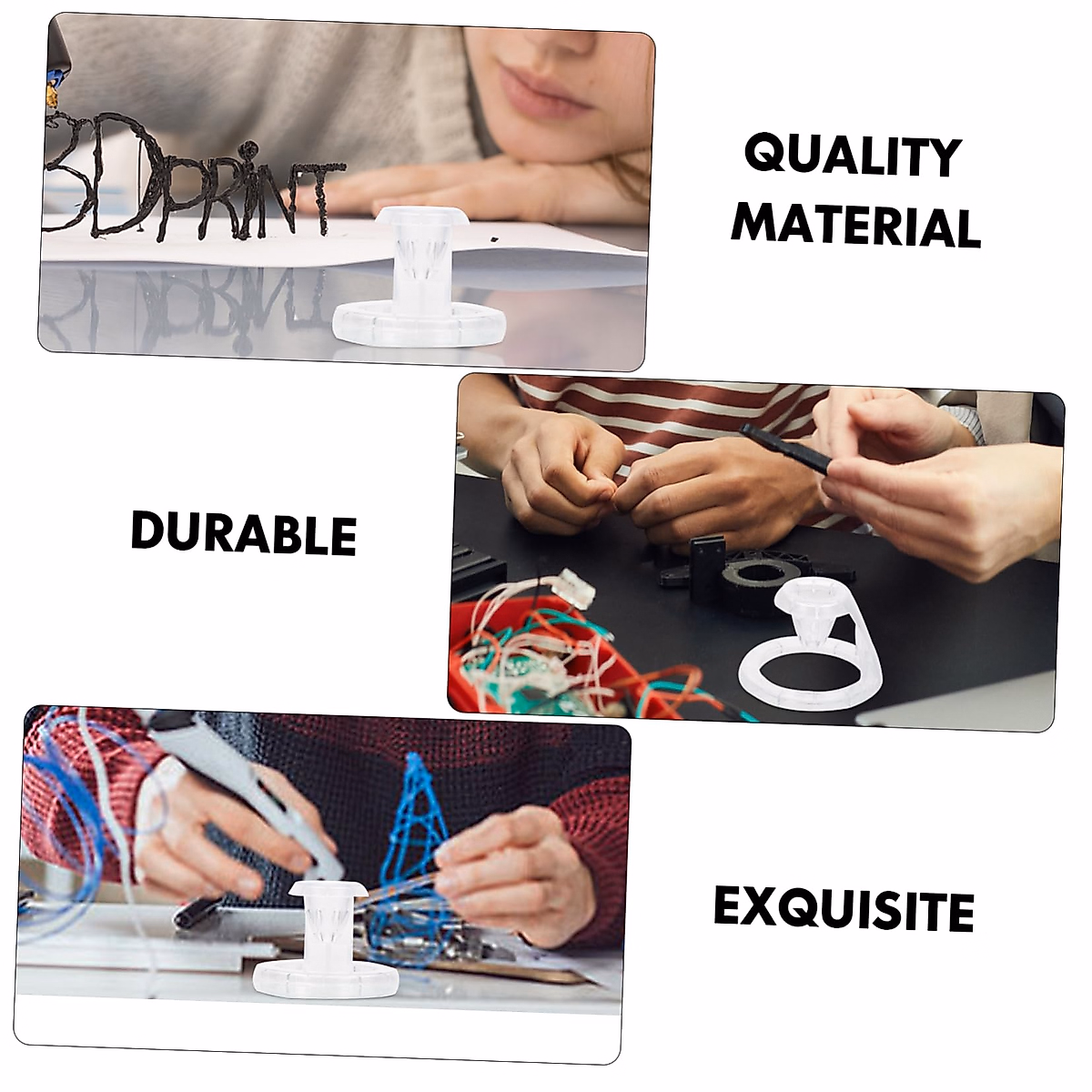 Hemoton 6 Pcs Pen Base Printing Pen Storage Bracket Printing Pen Rack Transparent Printing Pen Holder Pencil Holder Printing Brush Stand Three-Dimensional 3D Backing Plate Plastic