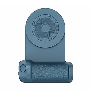 Magnetic Camera Handle Bluetooth Bracket，Smart Bluetooth Mobile Phone Anti-Shake Selfie Device, Magnetic Grip Photo Stand, Bluetooth Selfie Stick Grip Mount, for All Phone (Blue)