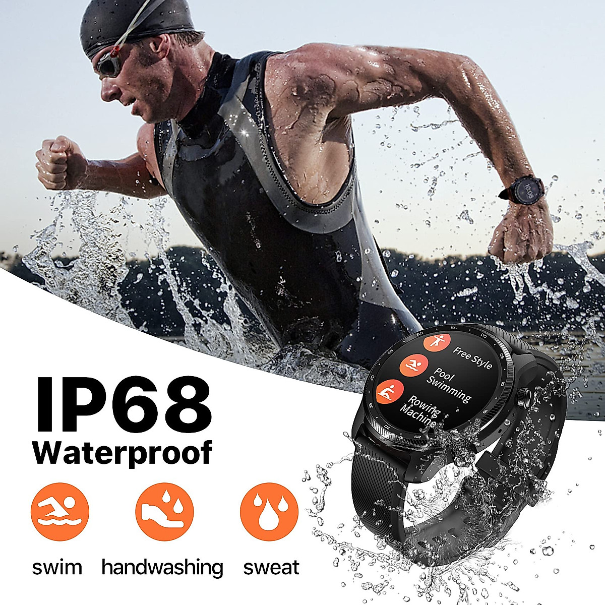 Ticwatch Pro 3 Ultra GPS Smartwatch Qualcomm SDW4100 and Mobvoi Dual Processor System Wear OS Smart Watch for Men Fatigue Assessment 3-45 Days Battery NFC Mic Speaker iOS Android Compatible