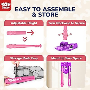 TOY Life Tball Set for Kids 3-5 T Ball Set Baseball Tee Toddler Girls T Ball Sets for Kids 5-8 Tball Bat Tee Ball Sets for Kids 3-5 Tball Set for Toddlers Outdoor Toddler Toys 6 T-Balls Glove