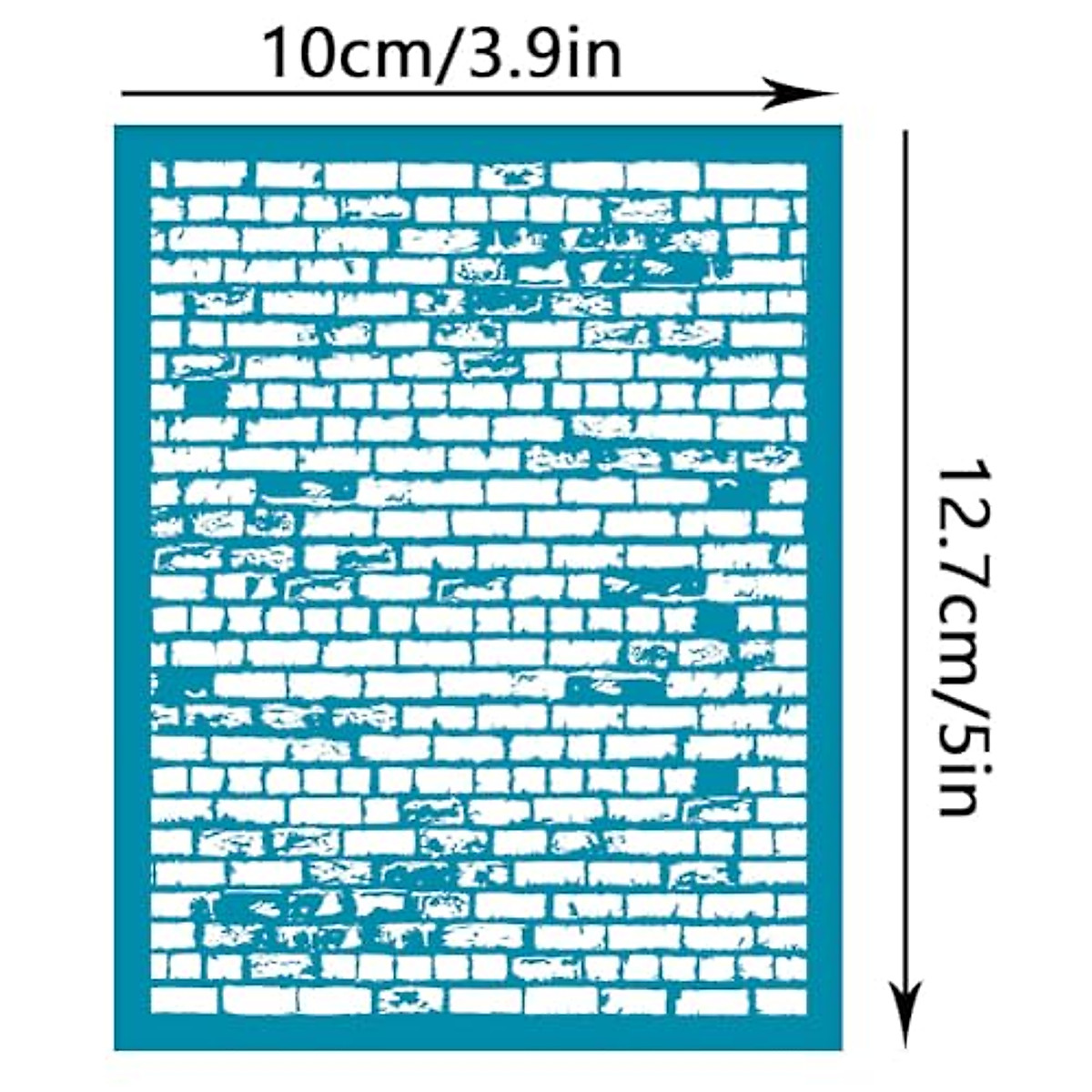 OLYCRAFT 4x5 Inch Brick Wall Pattern Clay Stencils Brick Silk Screen for Polymer Silk Screen Stencils Stone Wall Mesh Transfer Stencils Vintage Theme Mesh Stencil for Polymer Clay Jewelry Making