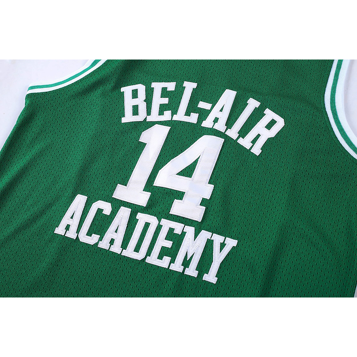 MESOSPERO #14 The Fresh Prince of Bel Air #25 Carlton Banks Basketball Jersey,90s Hip Hop Clothes for Party Men (14 Green, Small)