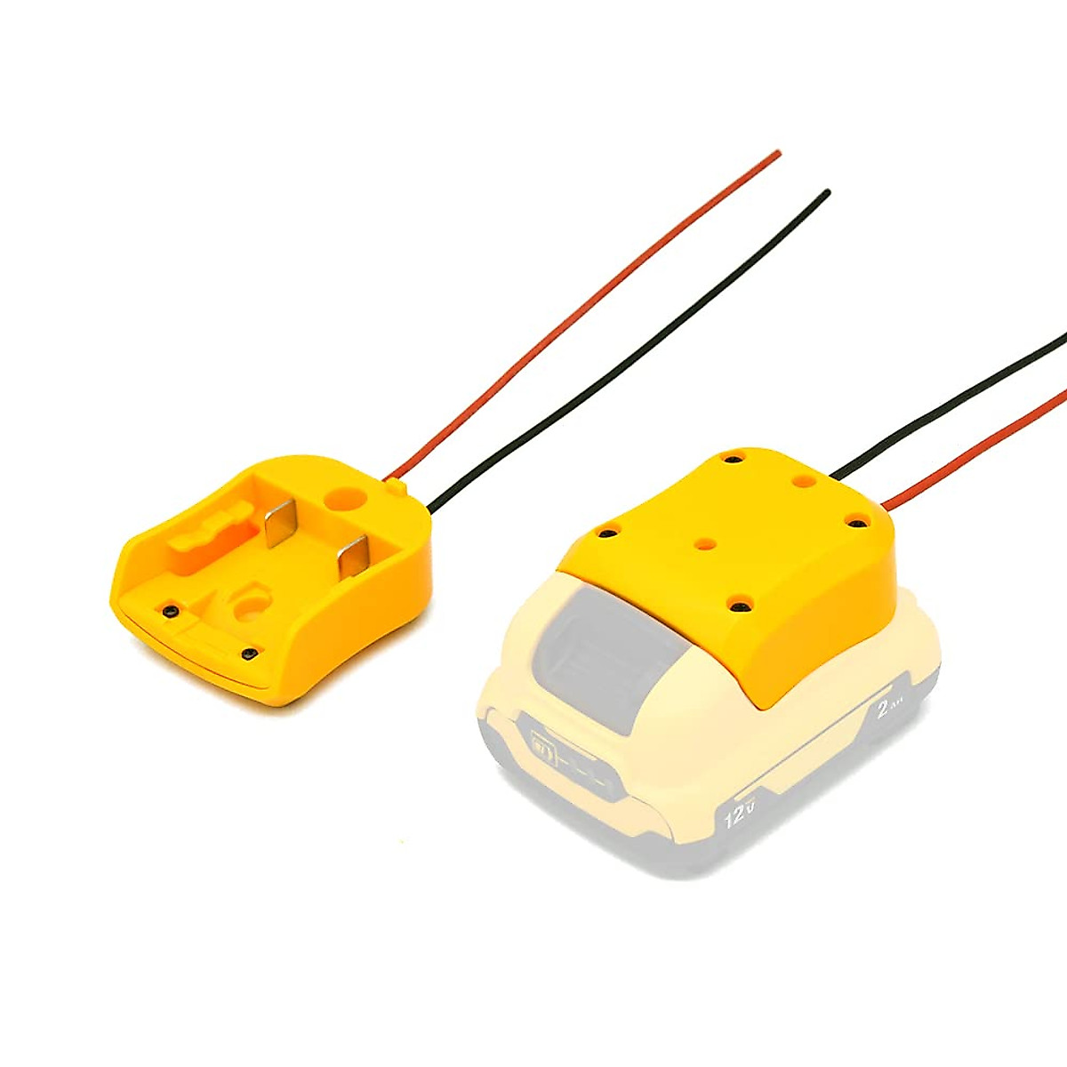 IRONFACE Adapter for DEWALT 12v Max Battery, Power Connector,Power Tool Battery Converters,Color Random（Black or Yellow）