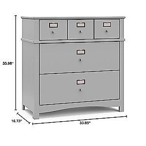 Graco Clara Dresser, 3 Drawer, Pebble Gray