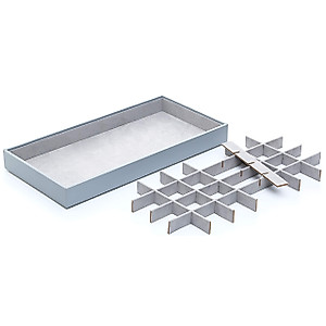 ORIGIA Magic Stackable Jewelry Trays Closet Dresser Drawer Organizer for Accessories, Gadgets & Cosmetics, Storage Display Showcase Holder Box, Set of 3