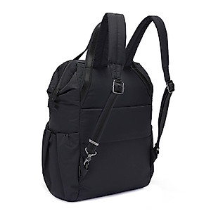 Pacsafe Women's Citysafe CX 17L Anti Theft Backpack-Fits 16 inch MacBook Pro, Econyl Black, One Size