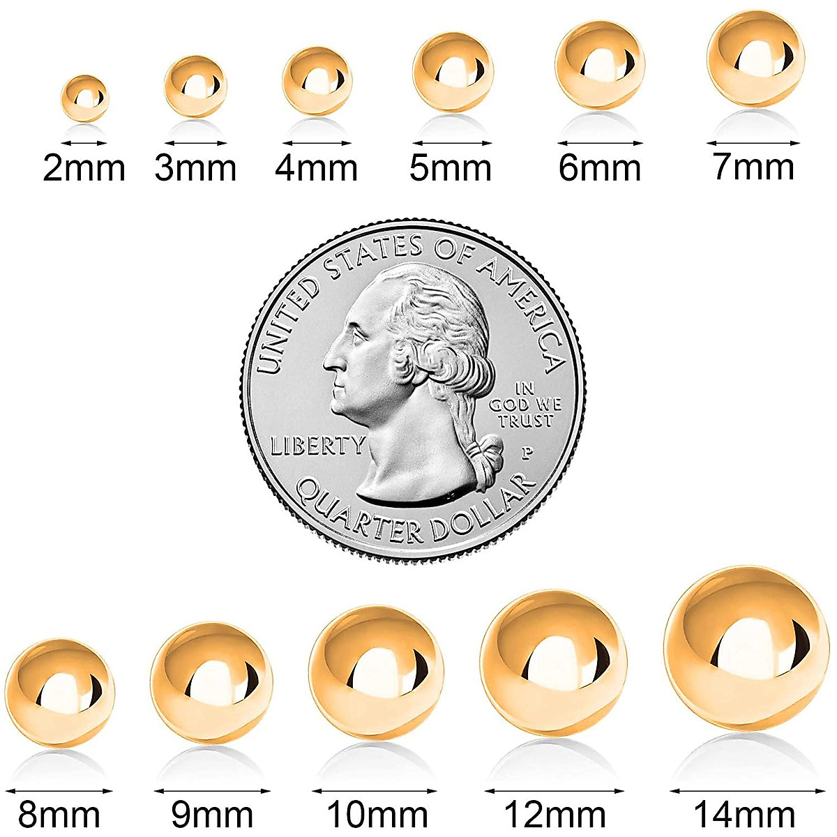 Savlano 14K Gold Ball Stud Earrings For Women - Made in Italy Comes With Savlano Gift Box (Yellow, 5mm)