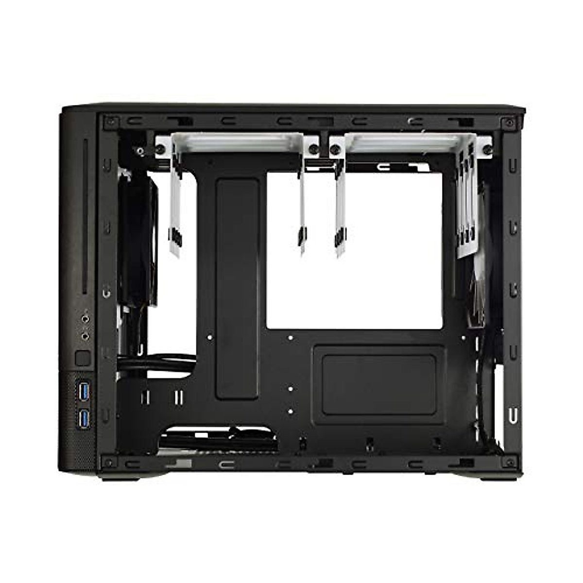 Fractal Design Node 804 - Black - Cube Compact Computer Case - mATX - High Airflow - Modular Interior - 3X Fractal Design Silent R2 120mm Fans Included - USB 3.0 -Window Side Panel
