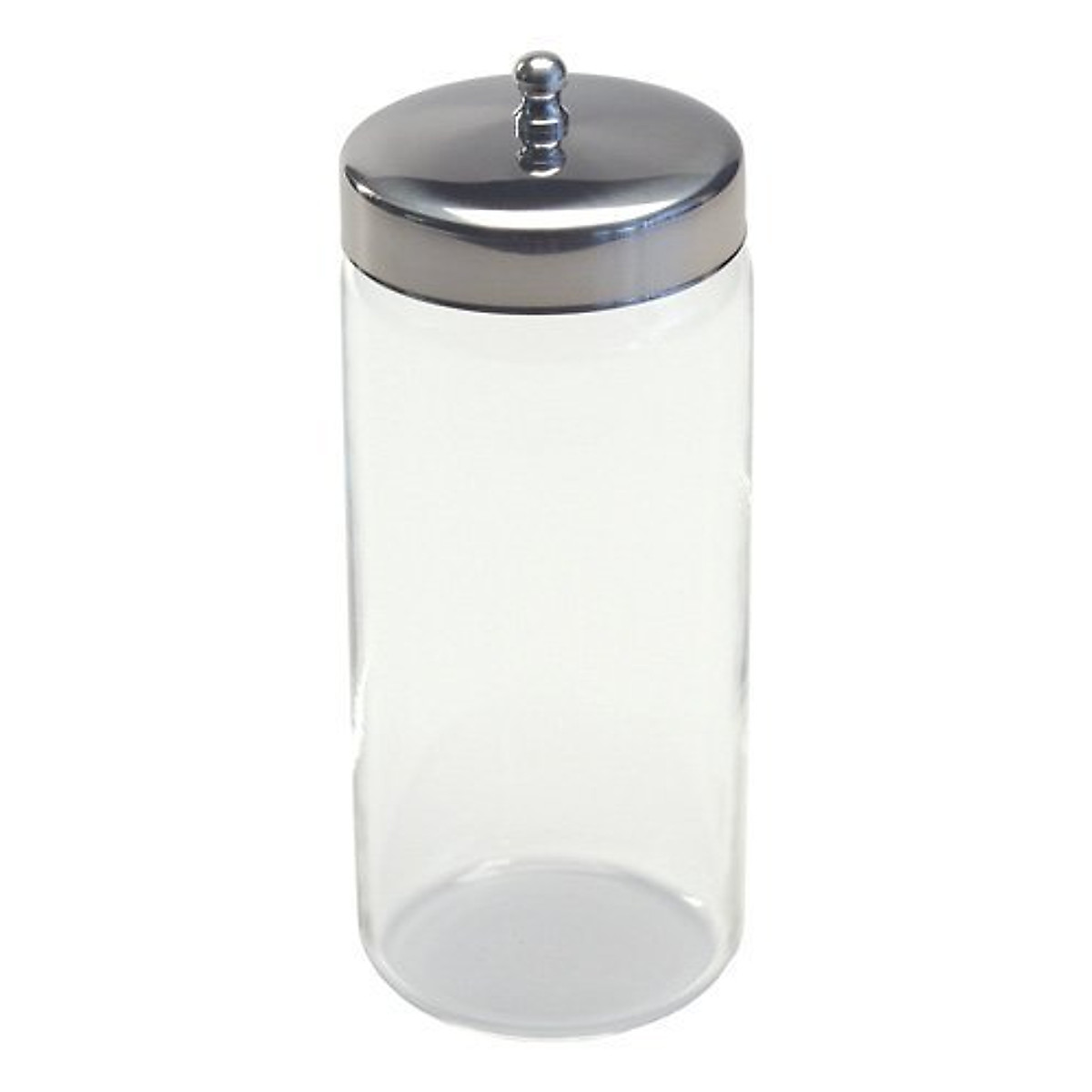 Applicator Jar, Glass w/ Stainless Steel Cover, 6.75"H x 3"D