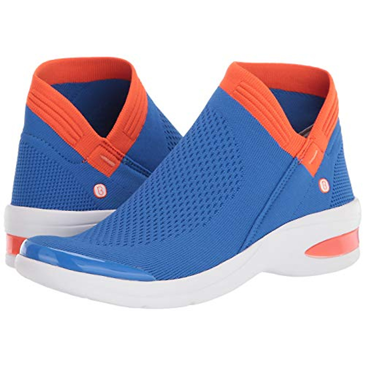 BZees Womens Romance Orange Blue Booties 7 M