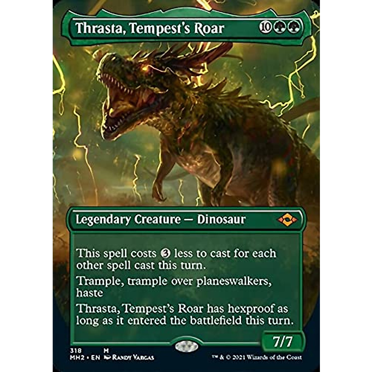 Magic: the Gathering - Thrasta, Tempest's Roar (318) - Borderless - Modern Horizons 2