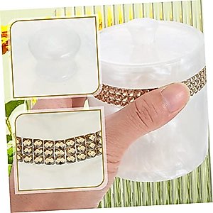 Cabilock Resin Swab Box Storage Boxes with Lids Toothpick Dispenser for Home Candy Jars with Lids Snack Jars Resin Swab Container Swabs Pad Can Cotton Swab Holder Cotton Pad Container 3pcs