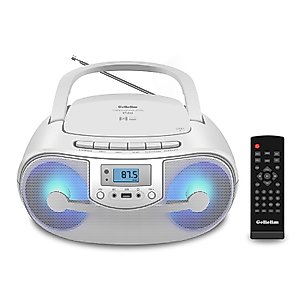 Gelielim CD Player Boombox, FM Radio with Bluetooth, Remote Control, Portable CD Player with Speakers, CD Players for Home with Headphone, Mic Jack Support CD-R/RW/MP3, USB, Gifts for Grandparent