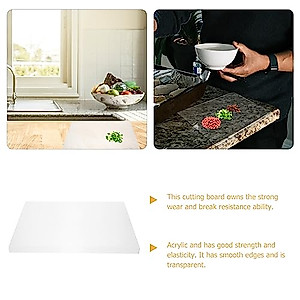 Homoyoyo Acrylic Cutting Boards Clear Chopping Board Anti- Transparent Cutting Board for Counter Countertop Protector Home Restaurant