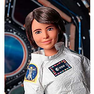 Barbie Signature Role Models ESA Astronaut Samantha Cristoforetti Doll (11.5-in Brunette) Wearing Realistic Spacesuit, Gift for 6 Year Olds and Up