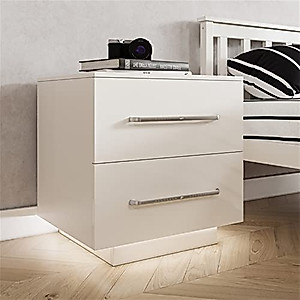 YUZZI Bedroom Table Drawer Bedside Table Storage Rack with Handles, Bedroom Living Room Furniture