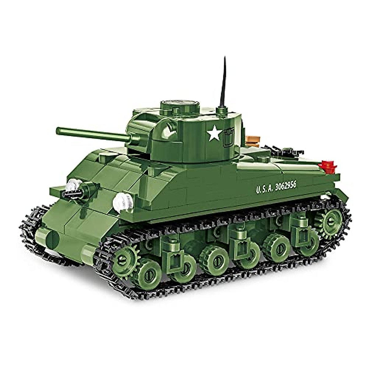 COBI Historical Collection M4A1 Sherman Tank, Green, for 7+ years,300 pcs