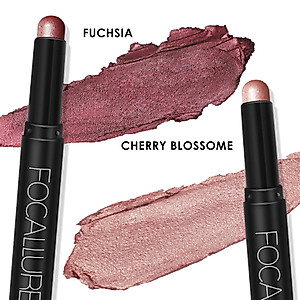 FOCALLURE 2 Pcs Cream Eyeshadow Stick,Brightener Eyeshadow Pencil Crayon,Highlighter Eye Shadow Stick Sets with Crease-proof Formula,Long Lasting Waterproof Eye Shadow Make Up,Blossom