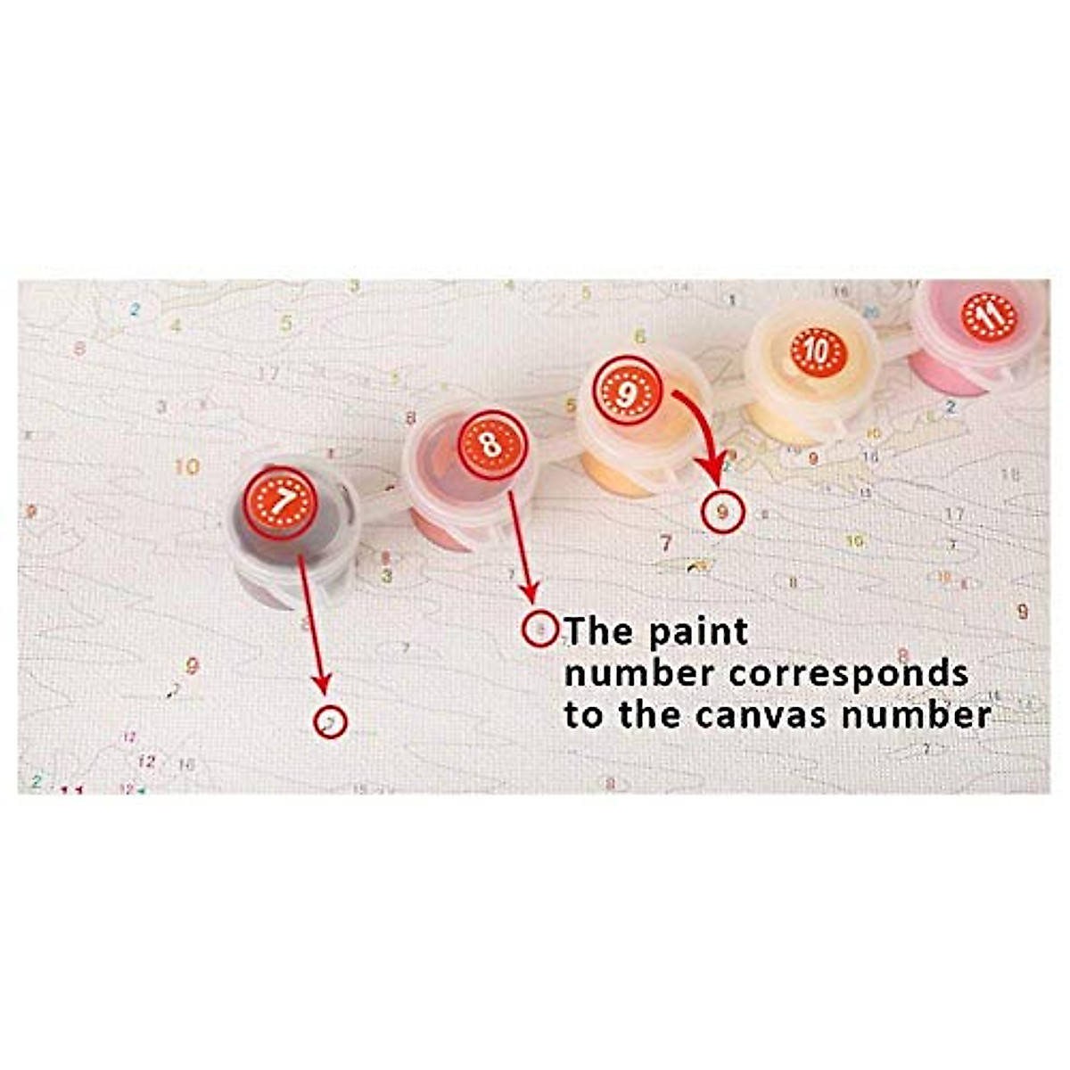 DIY Oil Canvas Painting, Paint by Numbers Kit, 16x20 inch with Brushes and Acrylic Pigment, Frameless, Flower Girl