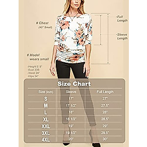 Made By Johnny MBJ WT822 Womens 3/4 Sleeve with Drape Top XXL Jade