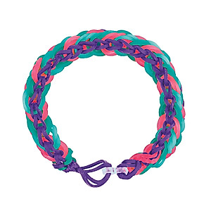 Cra Z Art Cra-Z-Loom Ultimate Tub 8000 Latex Free Rubber Bands and 100 “S” Clips for Making Crafts in Bold and Bright Colors, multi