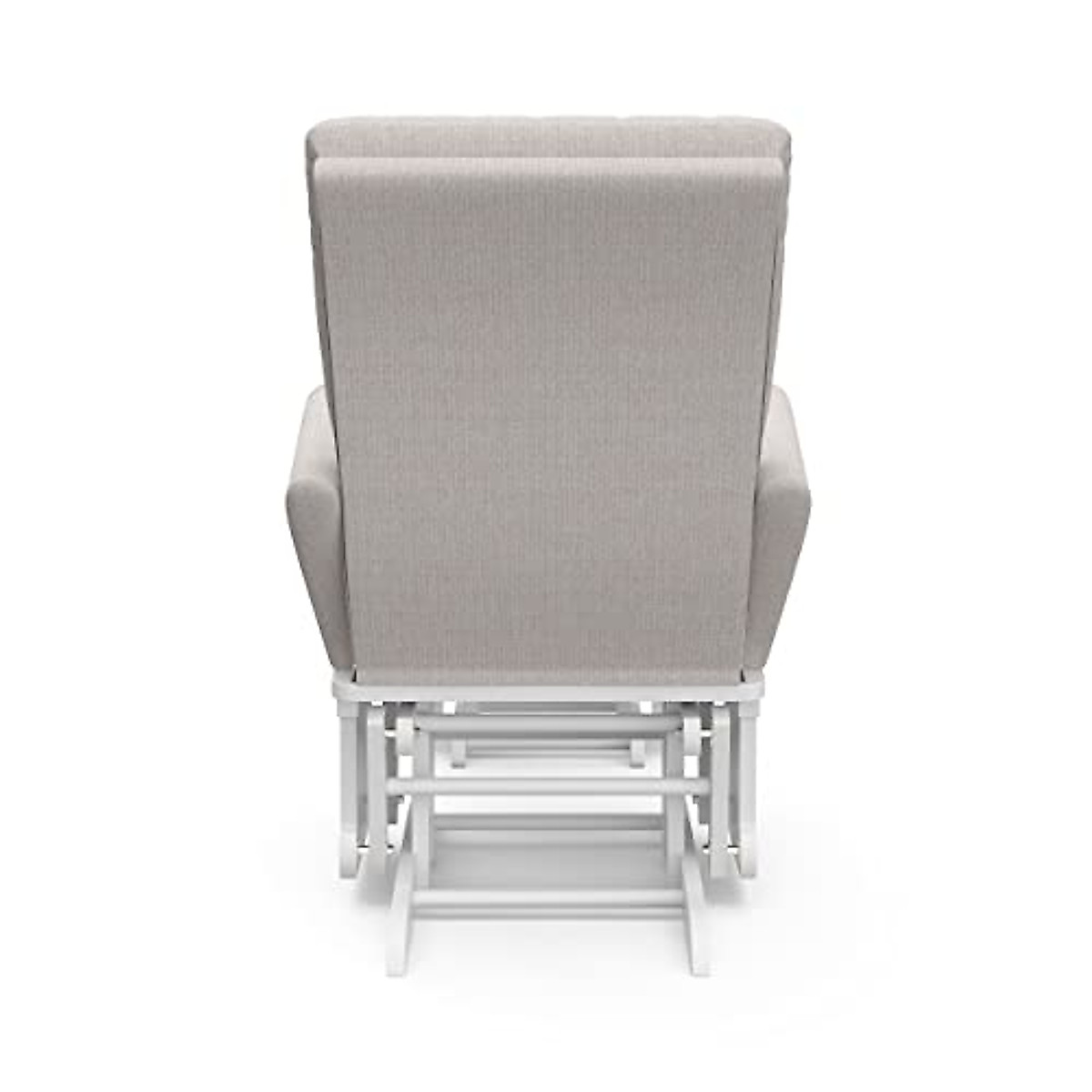 STORKCRAFT Harmony Premium Glider and Ottoman, White/Misty Gray