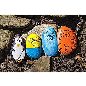 Creativity for Kids Hide & Seek Rock Painting Kit - Arts & Crafts For Kids - Includes Rocks & Waterproof Paint