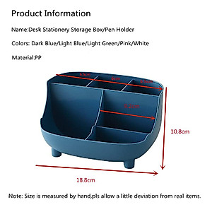 Stylish Pig Pen Holder, Office Desk Organizer,Desktop Stationary Organizerfor Boys,Kids,Pencil Containers with Mobile Phone Holders,Dark Blue