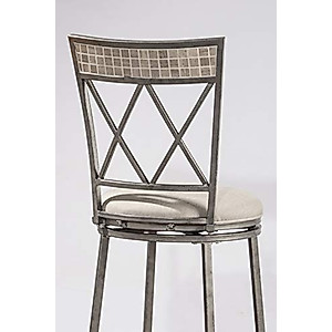 Hillsdale Furniture Milestone Counter Stool, Height, Aged Pewter