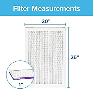 Filtrete 20x25x1 AC Furnace Air Filter, MERV 12, MPR 1500, CERTIFIED asthma & allergy friendly, 3 Month Pleated 1-Inch Electrostatic Air Cleaning Filter, 6-Pack (Actual Size 19.69x24.69x0.78 in)