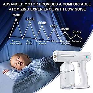 Blue Light Nano Atomizer, Cordless Electric Sprayer Handheld Rechargeable Large Capacity Fogger Machine for Home, Garden, Car, Office Outdoor Indoor(800ML)