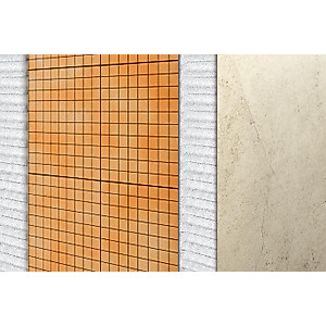 Schluter All-Set Modified Thin-Set Mortar - Ideal for Ditra and Kerdi Systems, Suitable for Ceramic, Porcelain, Stone Tile, Interior and Exterior Use - Grey, 50 Lbs - SETA50G